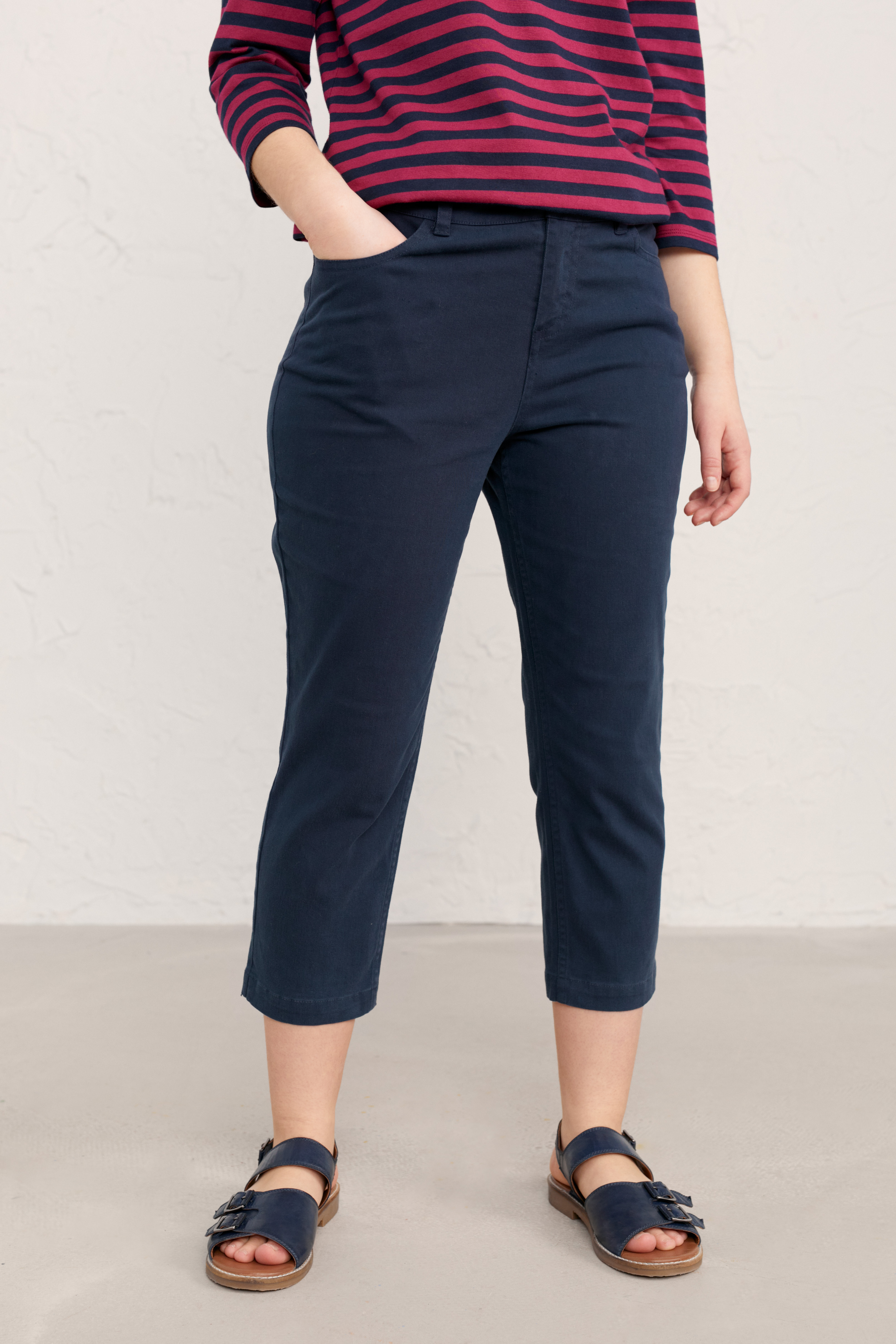 Crop kalhoty Albert Quay Midnight - Green Butik