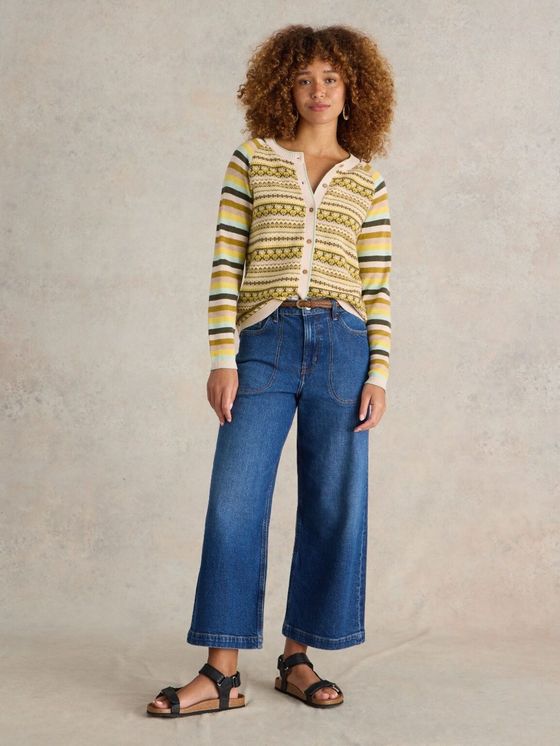 Kardigan Lulu Fairisle Chart - Green Butik