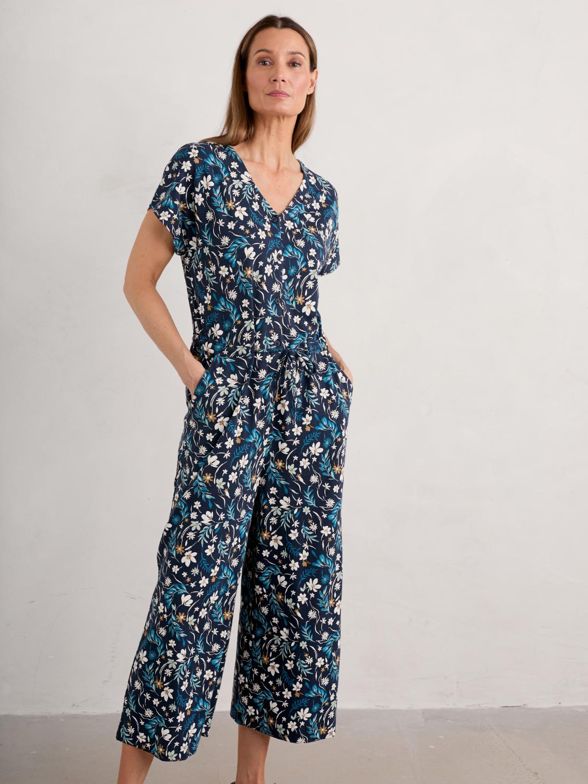 Overal Rose Trellis Floral - Green Butik